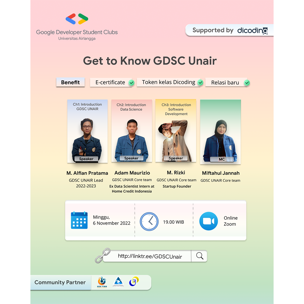 Info Session GDSC Unair - Dicoding Indonesia