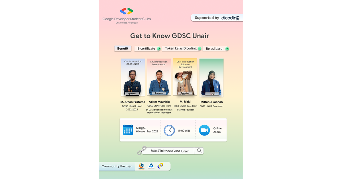 Info Session GDSC Unair - Dicoding Indonesia