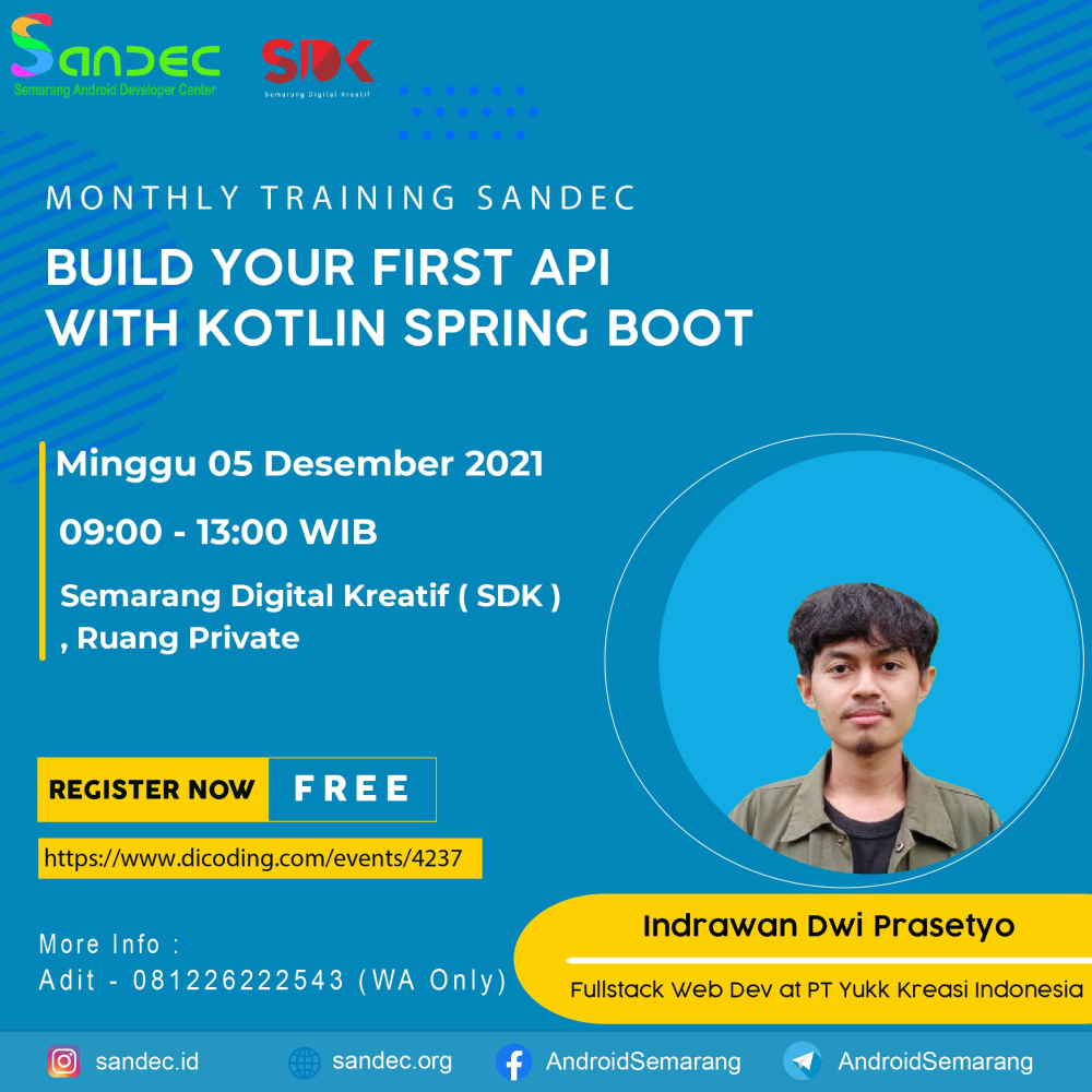 Monthly Training #17 : Build Your First API with Kotlin Spring Boot - Dicoding Indonesia